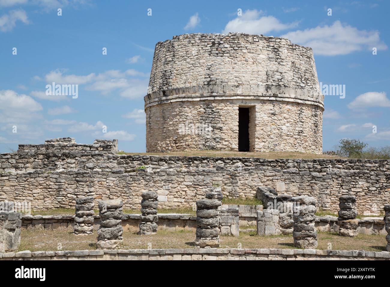 Chac Complex (foreground), Observatory (background), Mayan Ruins ...