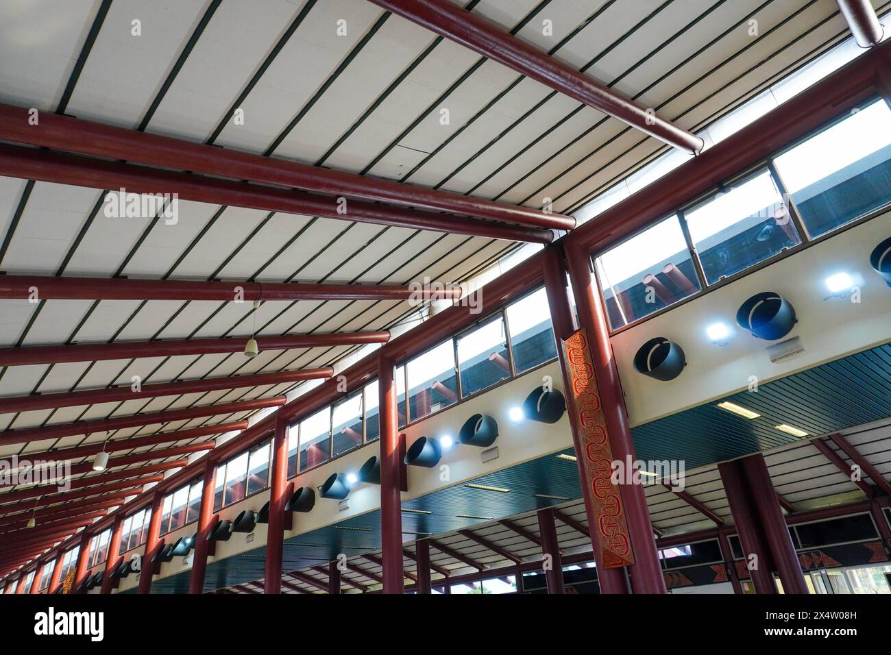 The roof structure inside the building is strong Stock Photo - Alamy