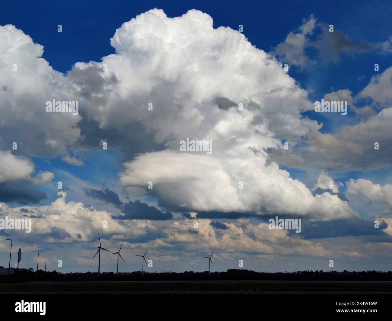 Rock hard tower of a large Cumulus cloud, which will soon become a ...