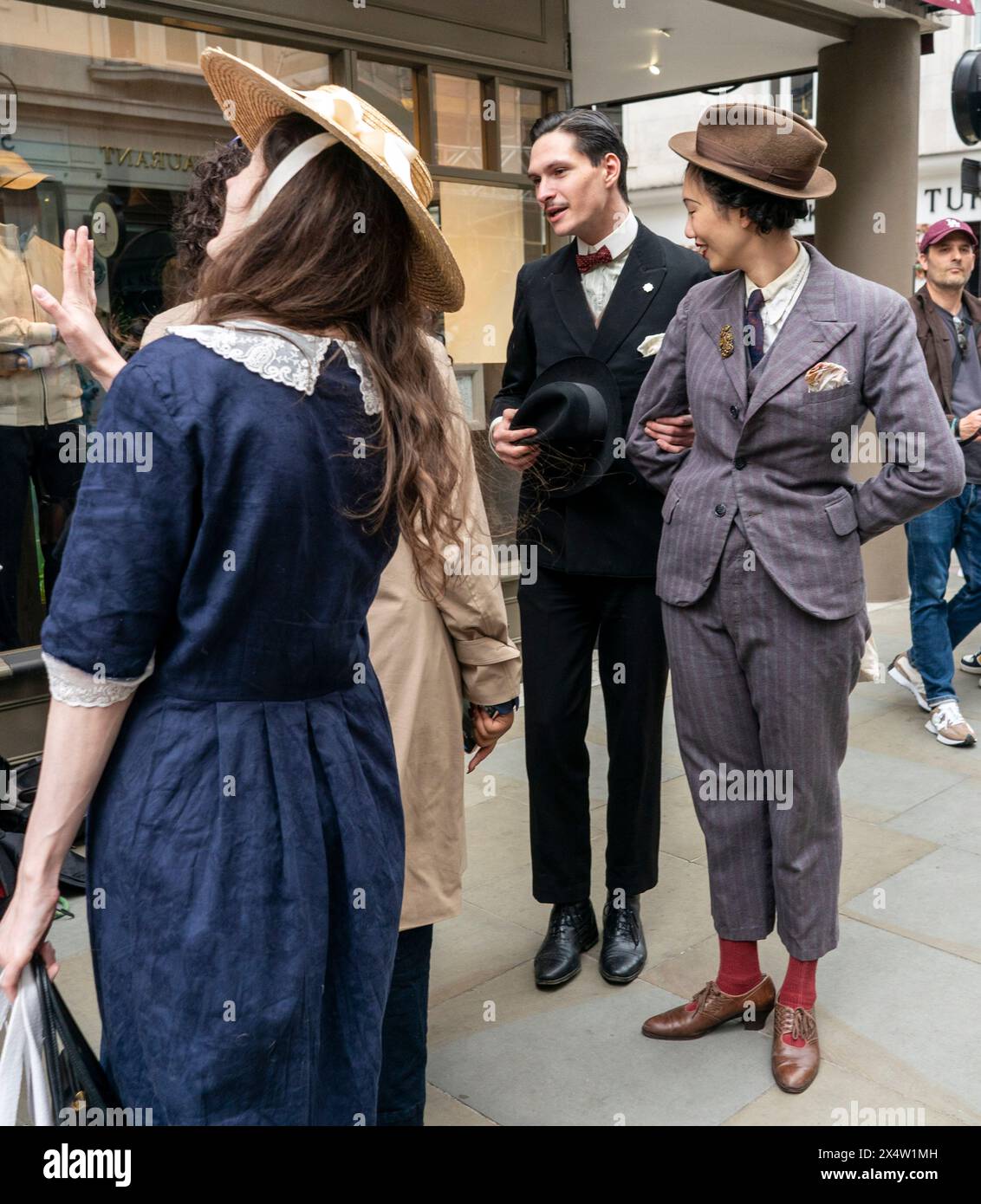People attend the fourth Grand Flaneur Walk in Westminster, central ...