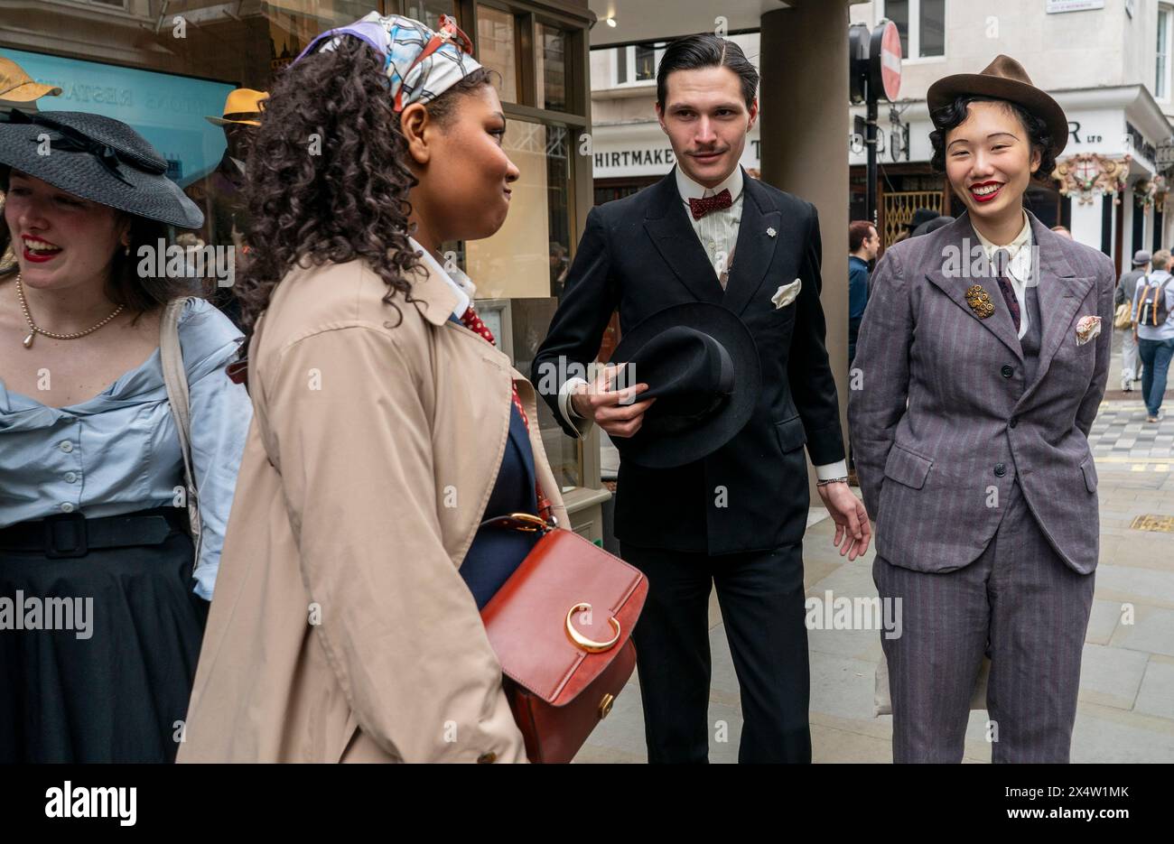 People attend the fourth Grand Flaneur Walk in Westminster, central ...