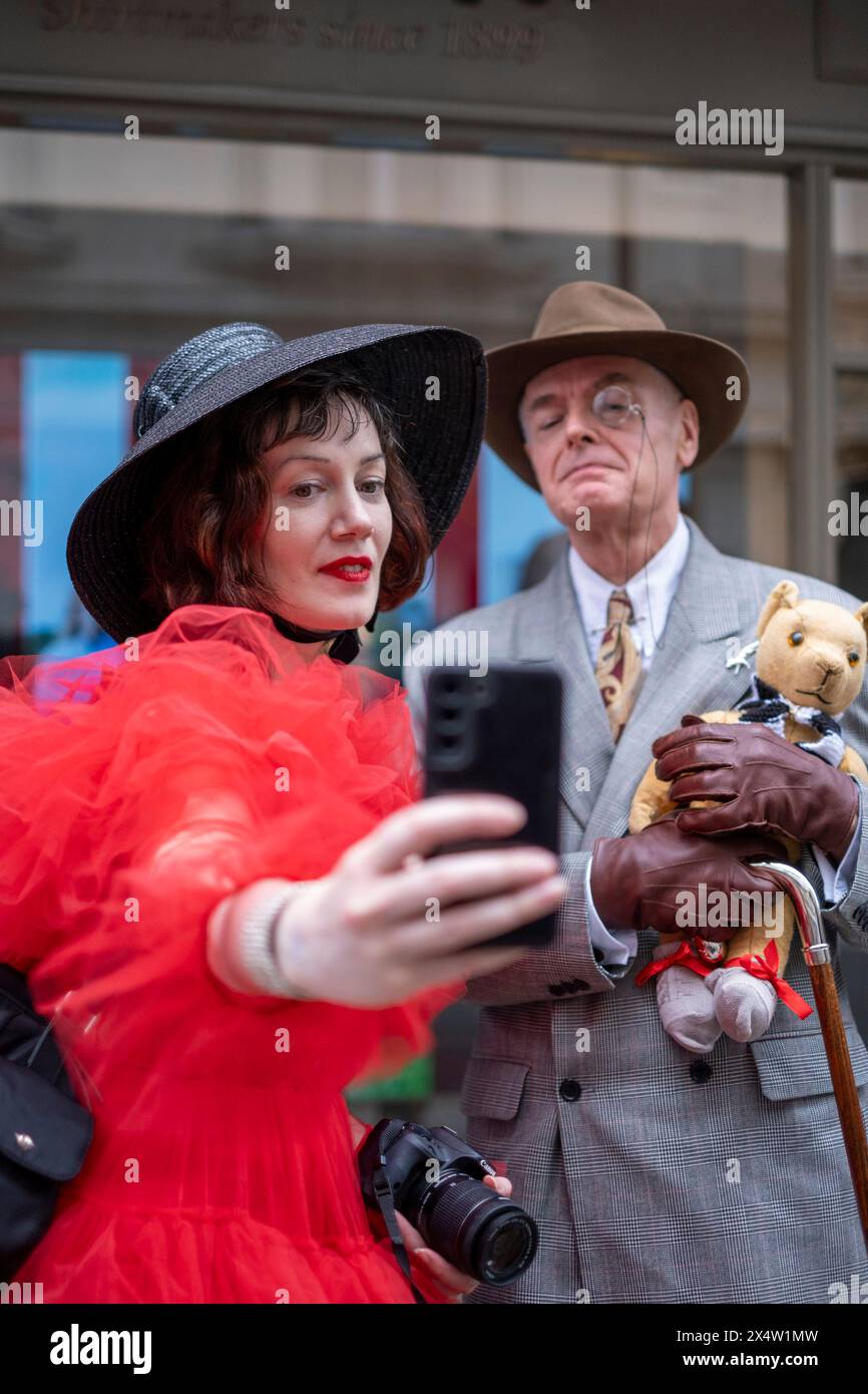 People attend the fourth Grand Flaneur Walk in Westminster, central ...