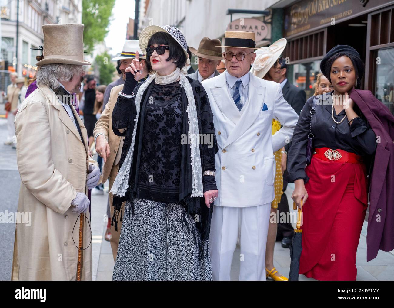 People attend the fourth Grand Flaneur Walk in Westminster, central ...