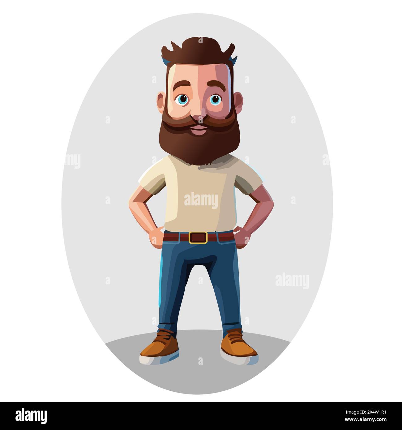 Cartoon Handsome Man