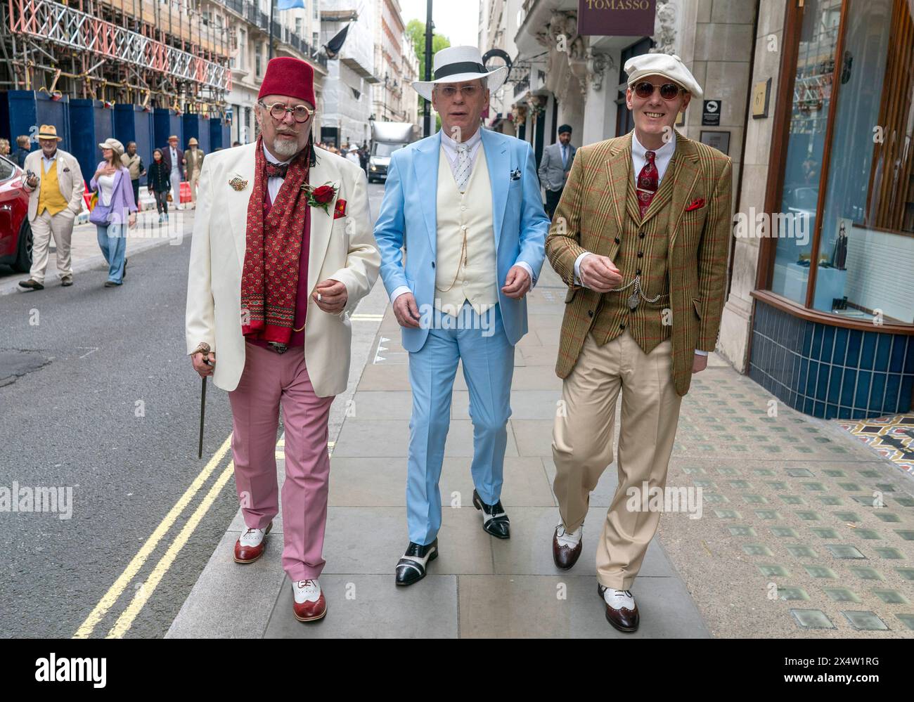 People attend the fourth Grand Flaneur Walk in Westminster, central ...