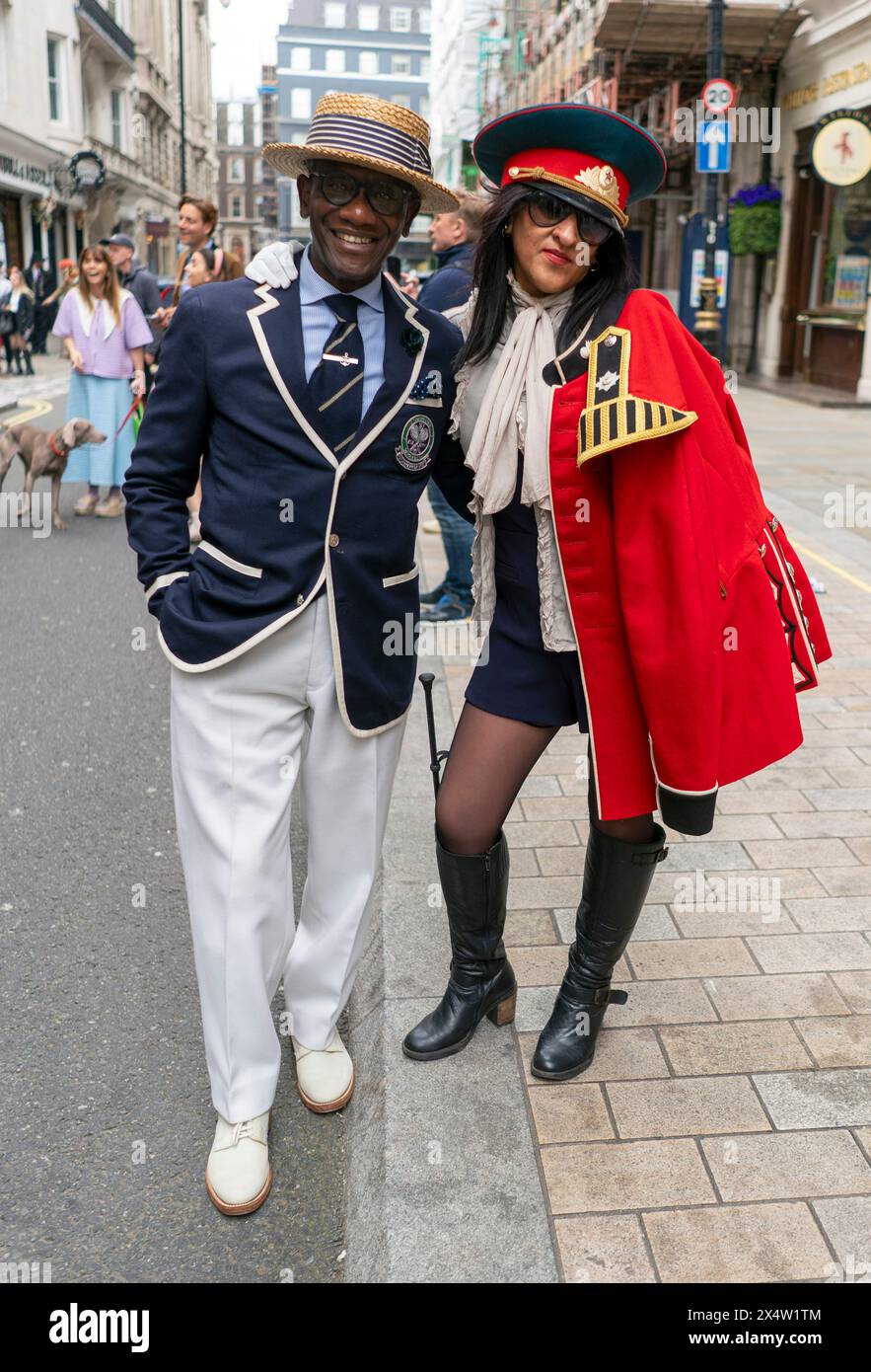 People attend the fourth Grand Flaneur Walk in Westminster, central ...
