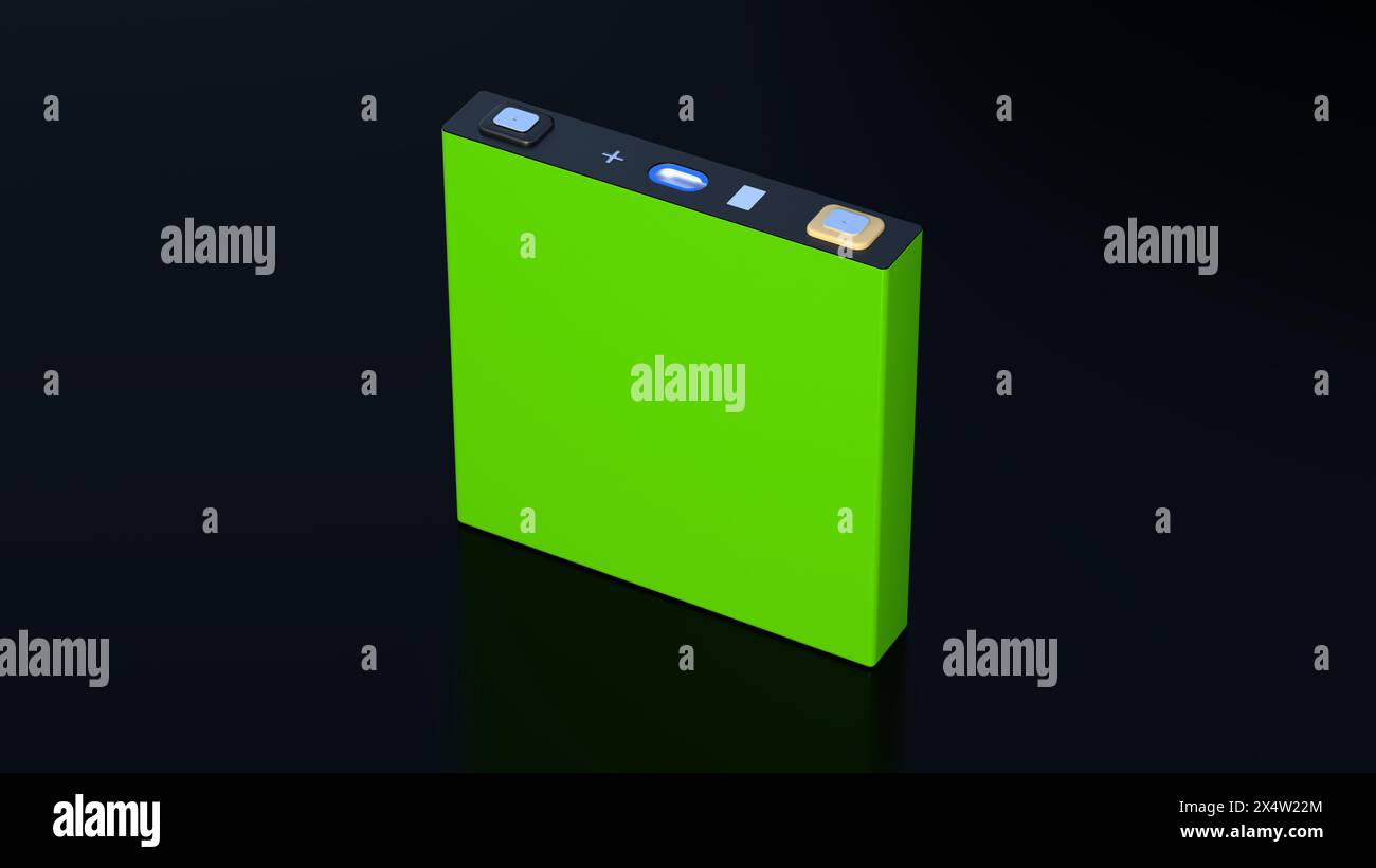 green prismatic cell, rectangular lithium ion phosphate LFP battery for ...