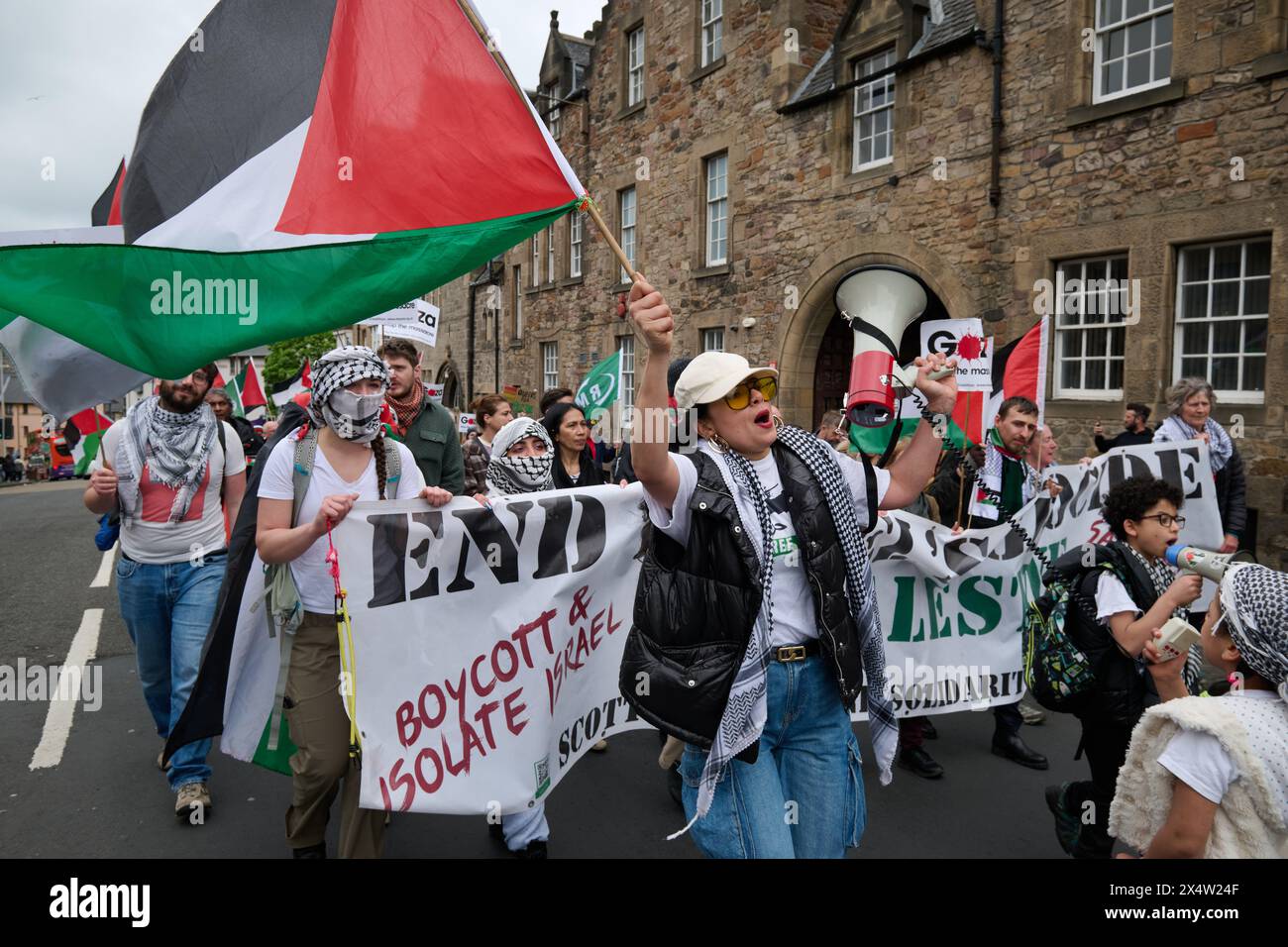Edinburgh Scotland, UK 05 May 2024. May Day March through the centre of ...