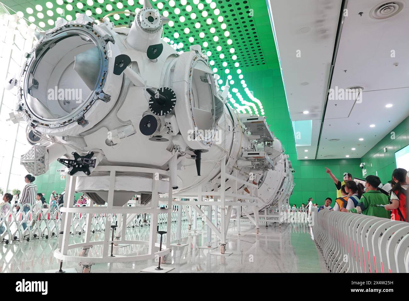 BEIJING, CHINA - MAY 4, 2024 - Visitors visit Tianhe Core Module at the ...