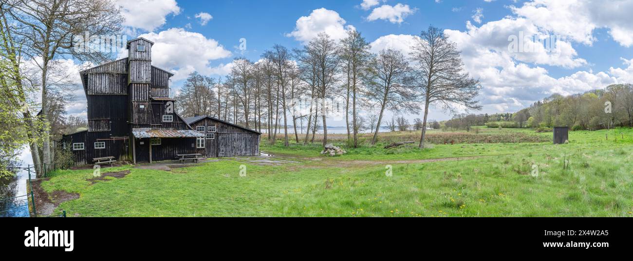 Old water driven factory Klostermoelle in the Danish Lake District ...