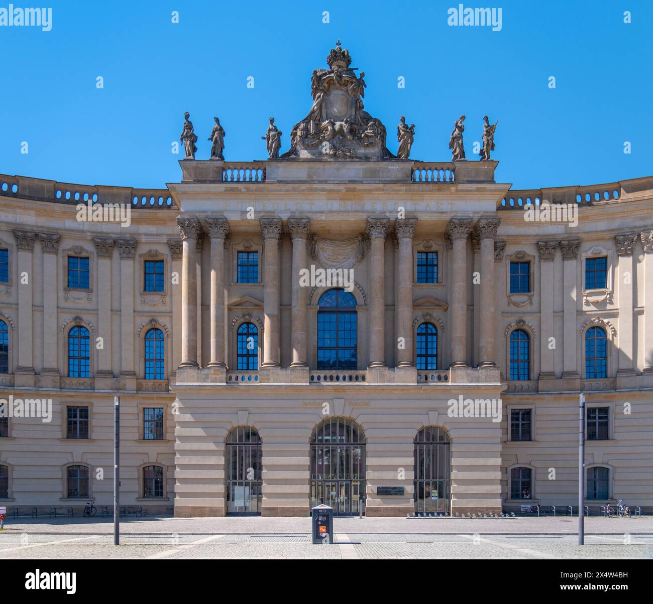 Stunning high-quality frontal view of the historic Humboldt Law Faculty building in Berlin ...