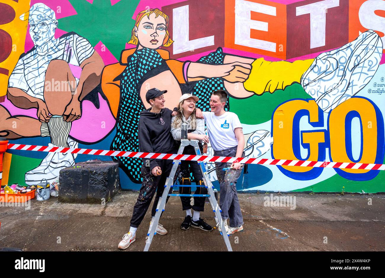 Artists (left to right) Molly Hankinson, Rachel Millar and Hanna ...