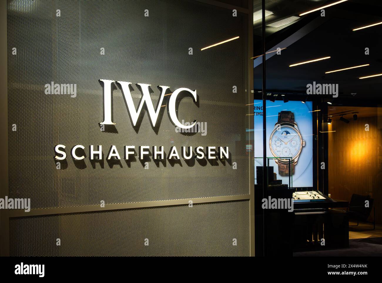 London, United Kingdom - April 29, 2024: IWC Schaffhausen, is a luxury ...
