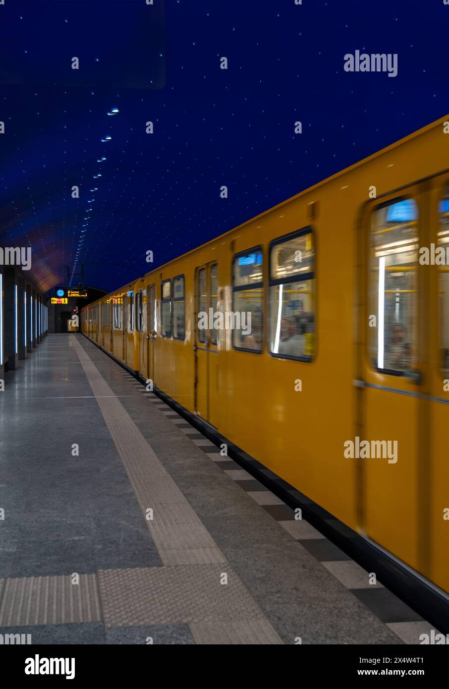 High speed train in motion on the railway station. high resolution ...