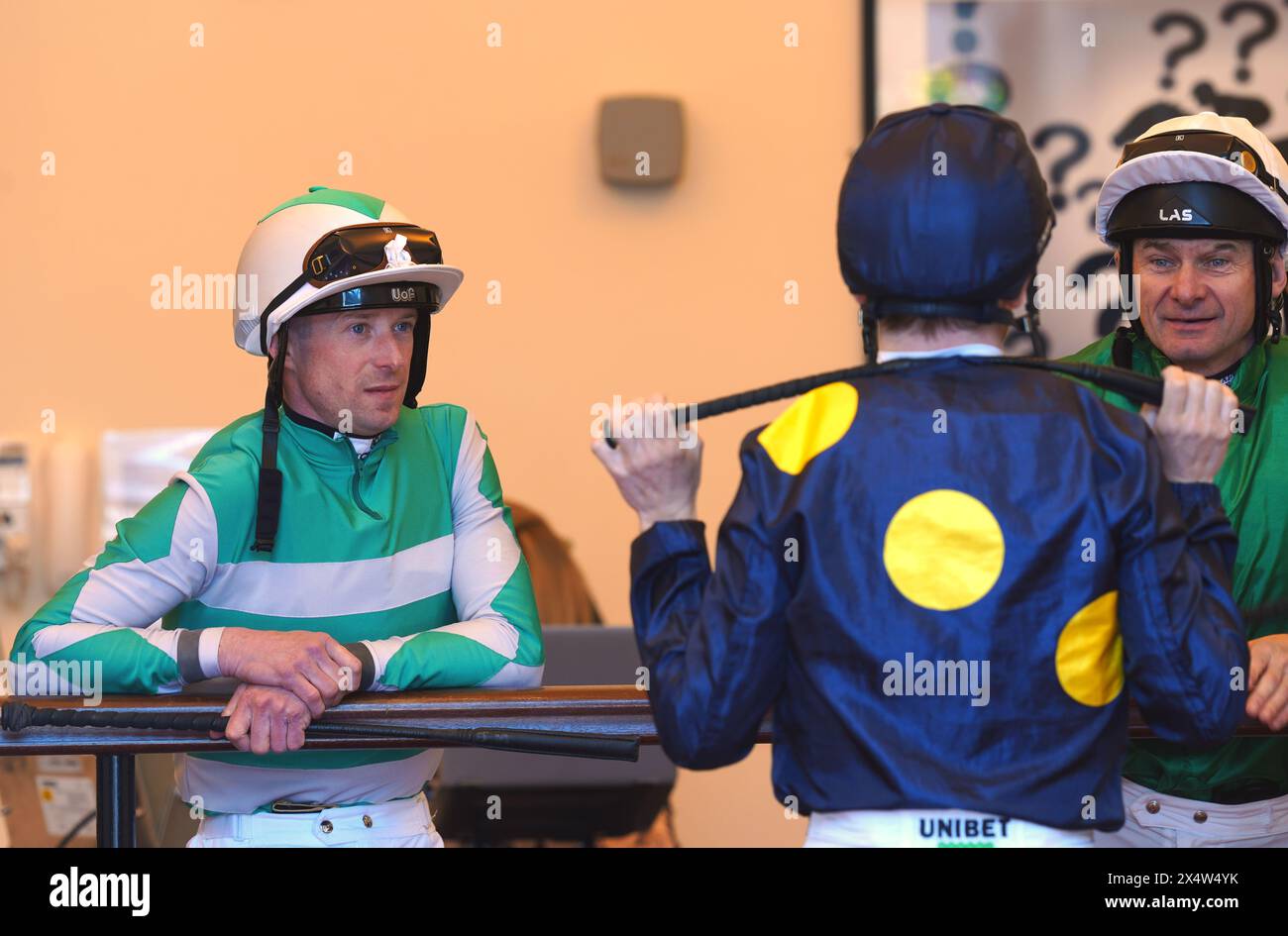 Robert Havlin and Jamie Spencer in the weighing room ahead of the ...