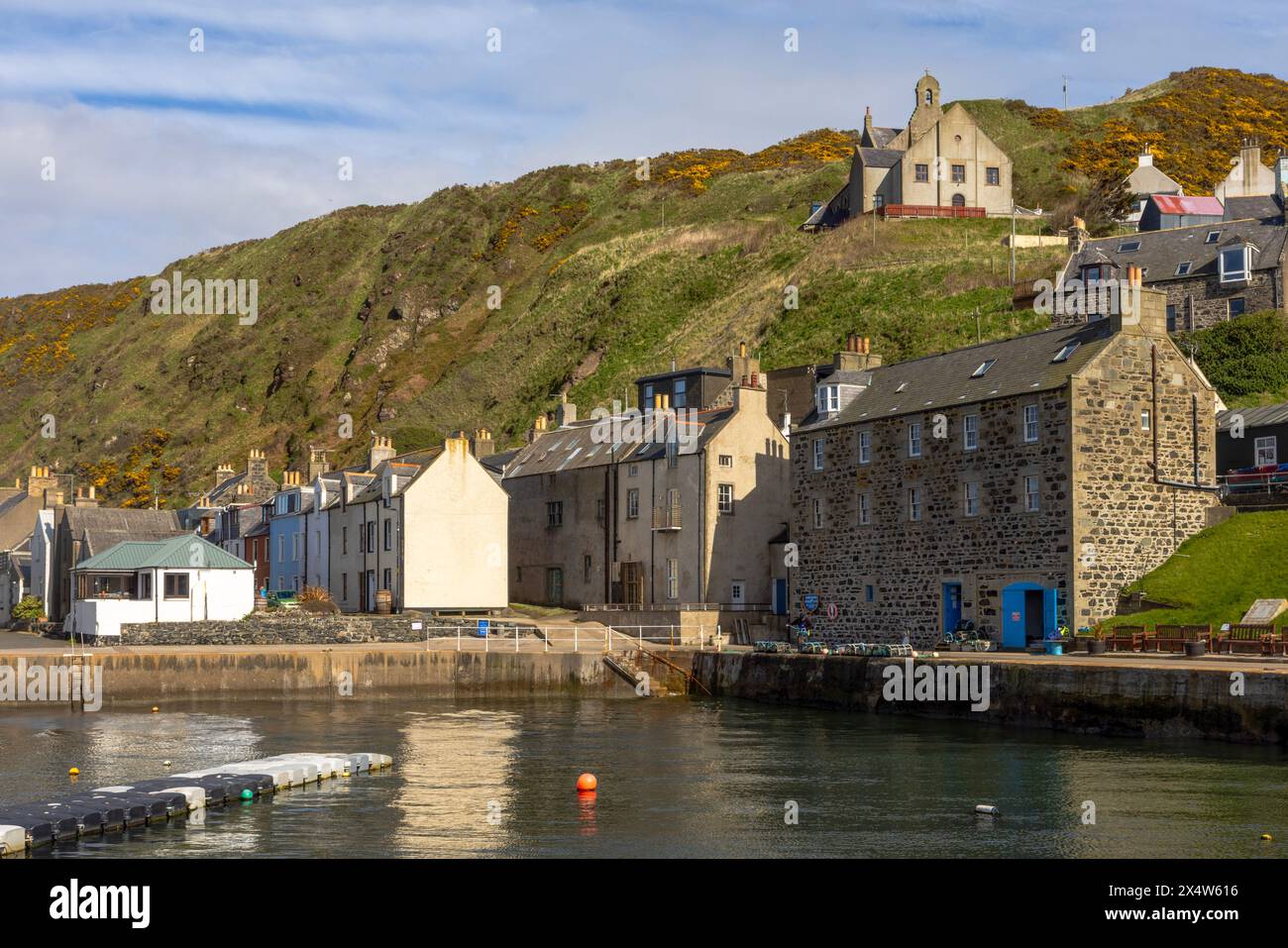 Gardenstown Harbour, a picturesque fishing harbour located in the ...