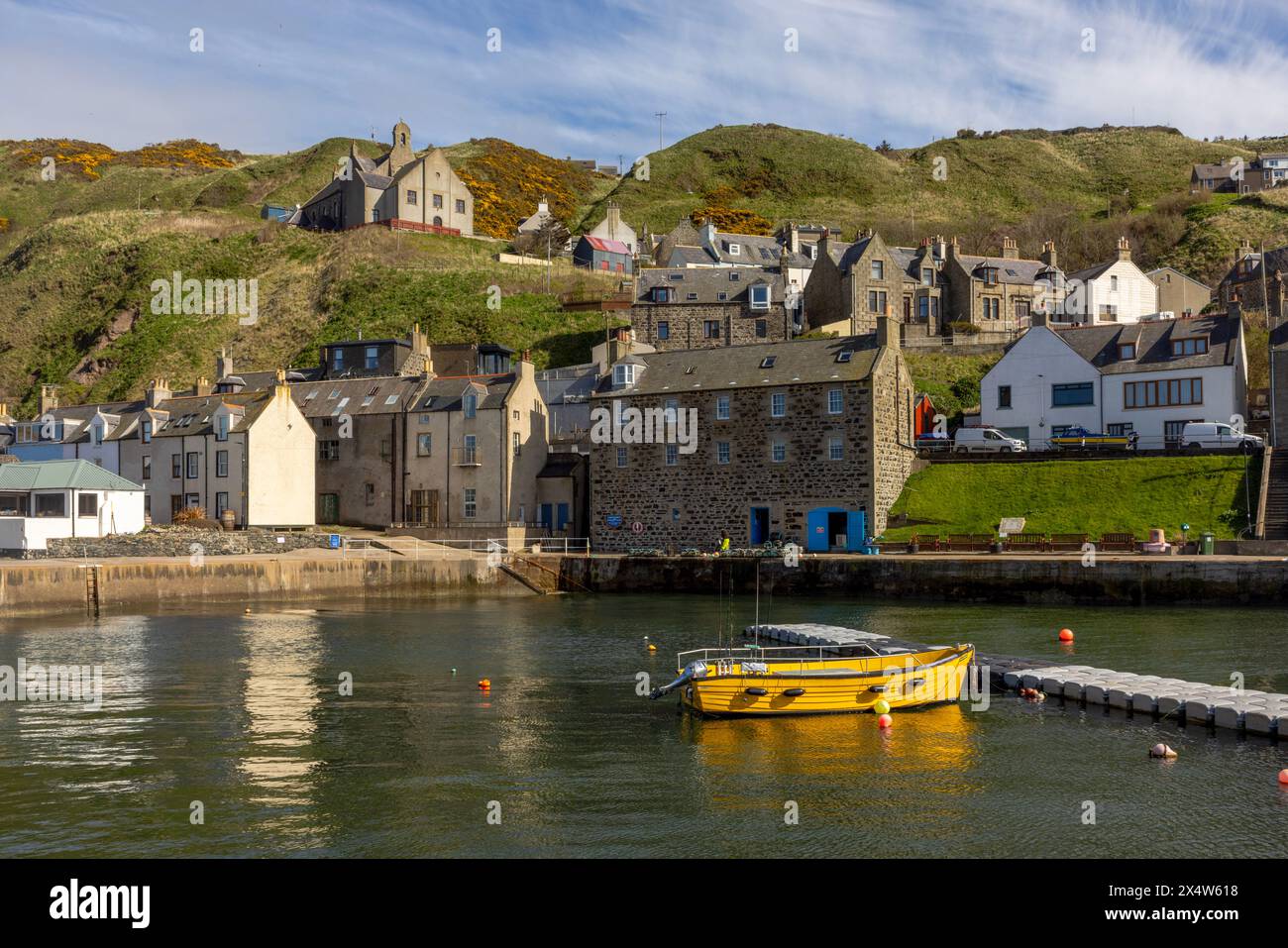Gardenstown Harbour, a picturesque fishing harbour located in the ...