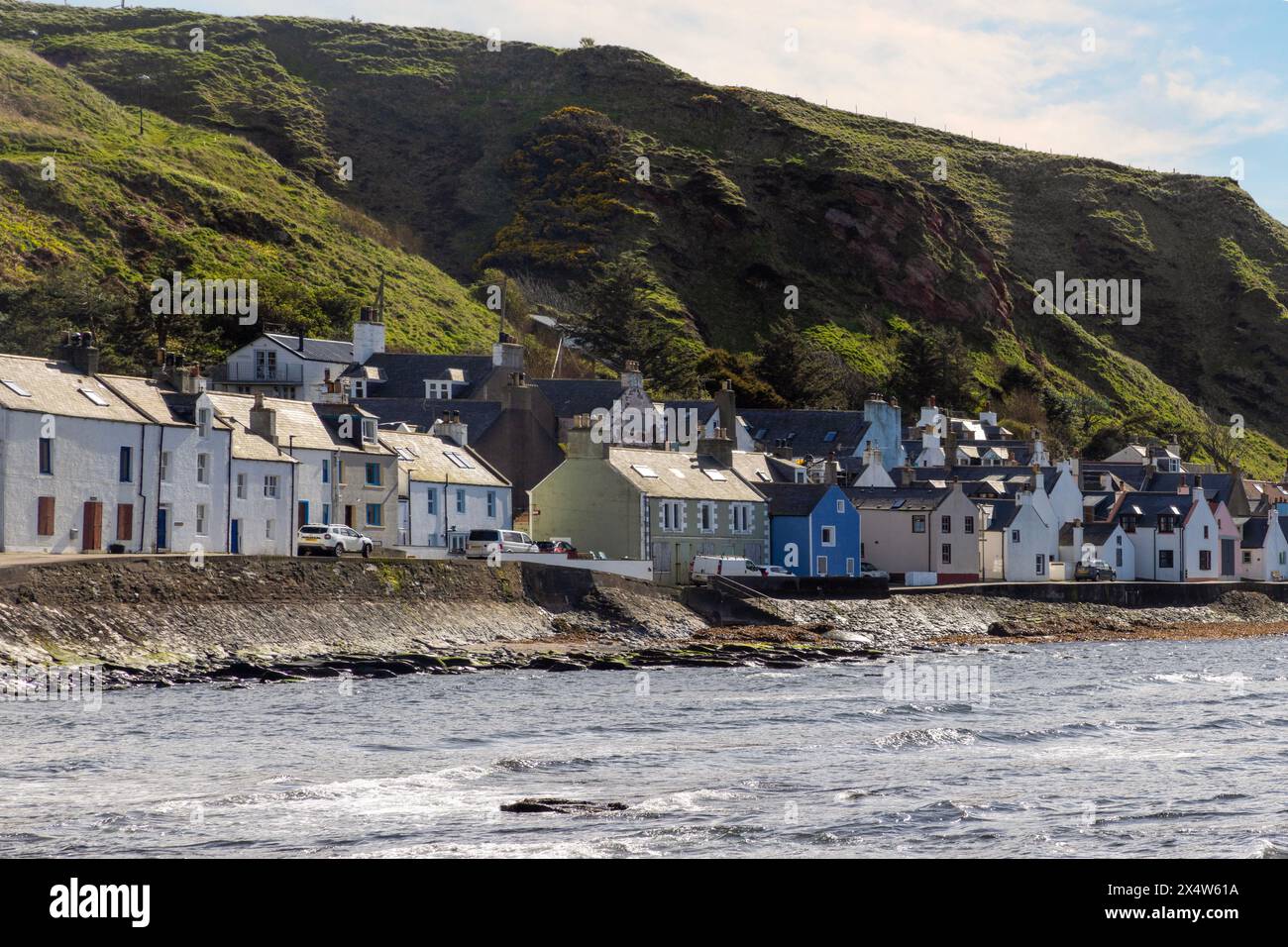 Gardenstown Harbour, a picturesque fishing harbour located in the ...