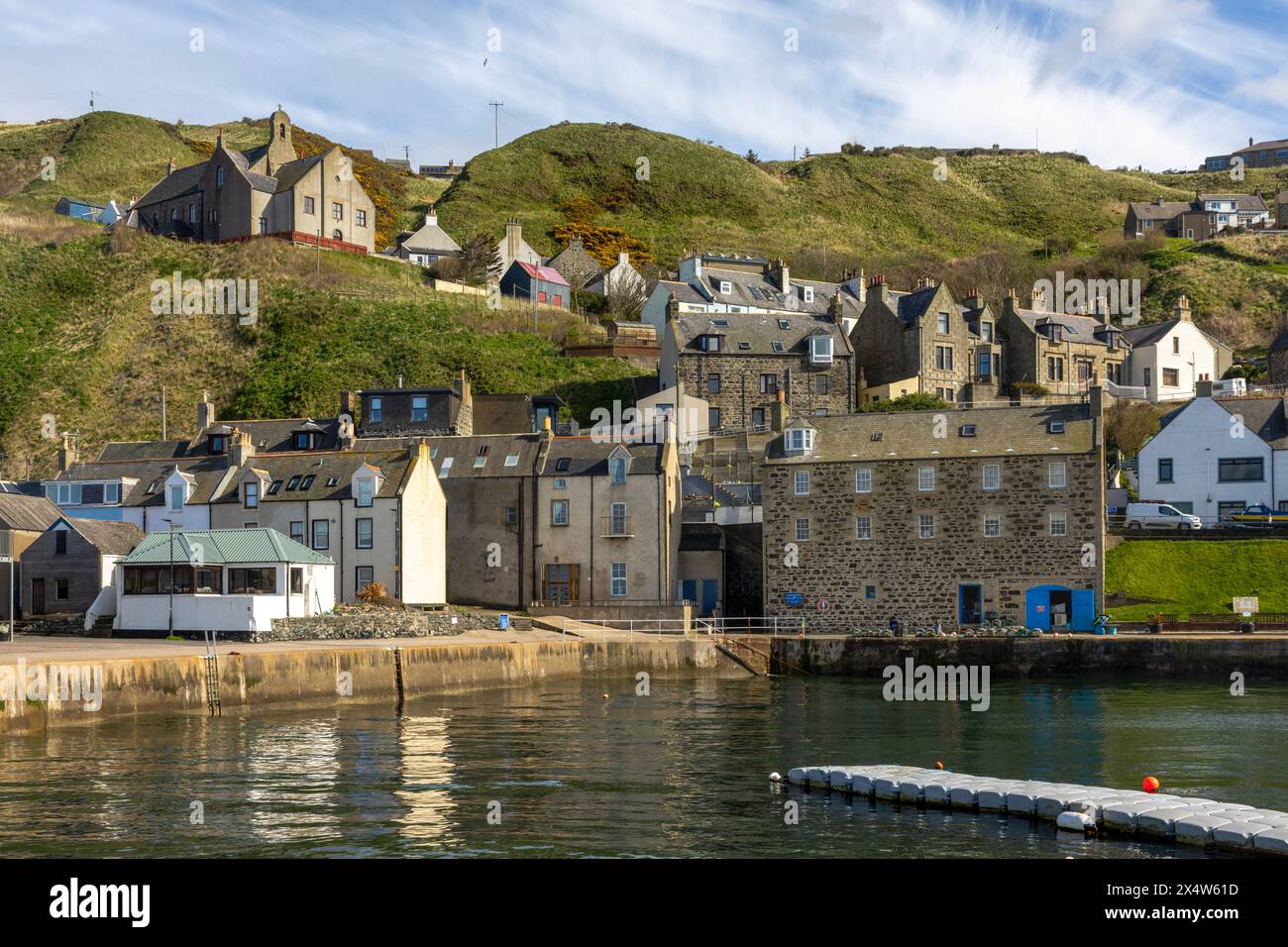 Gardenstown Harbour, a picturesque fishing harbour located in the ...