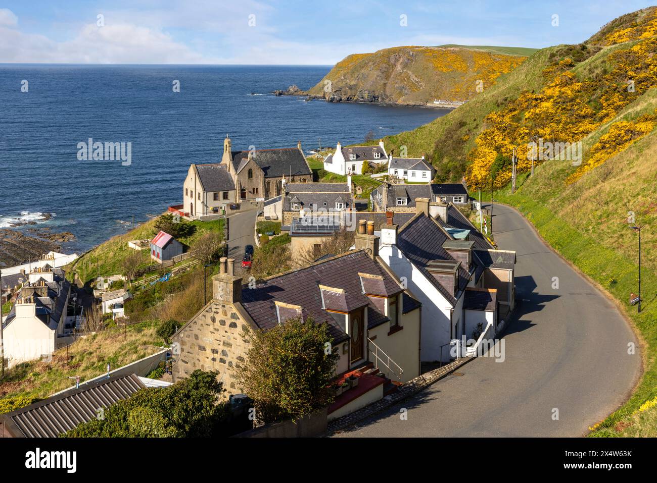 Gardenstown Harbour, a picturesque fishing harbour located in the ...