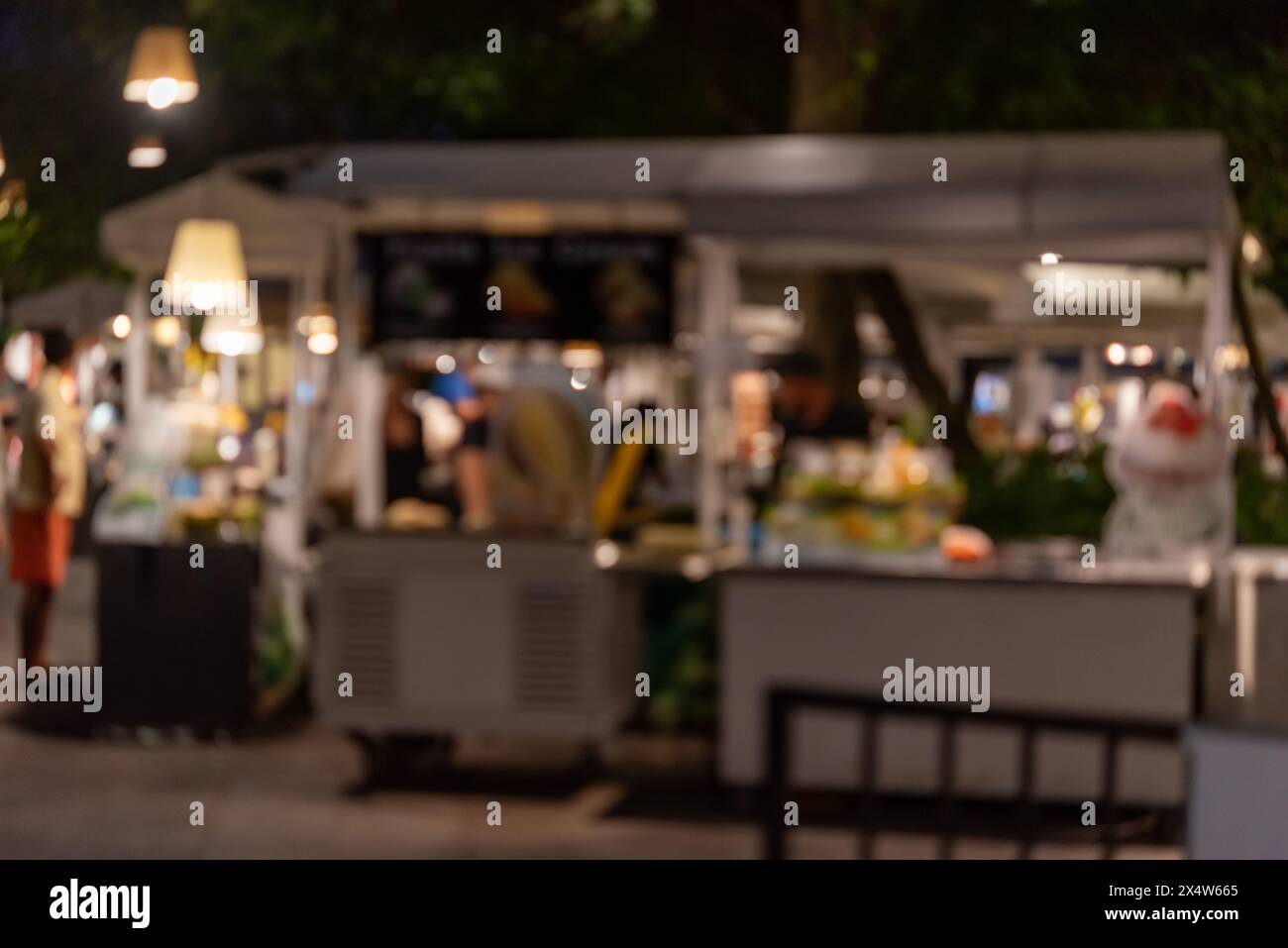 abstract blurred festival food market night light bokeh background ...