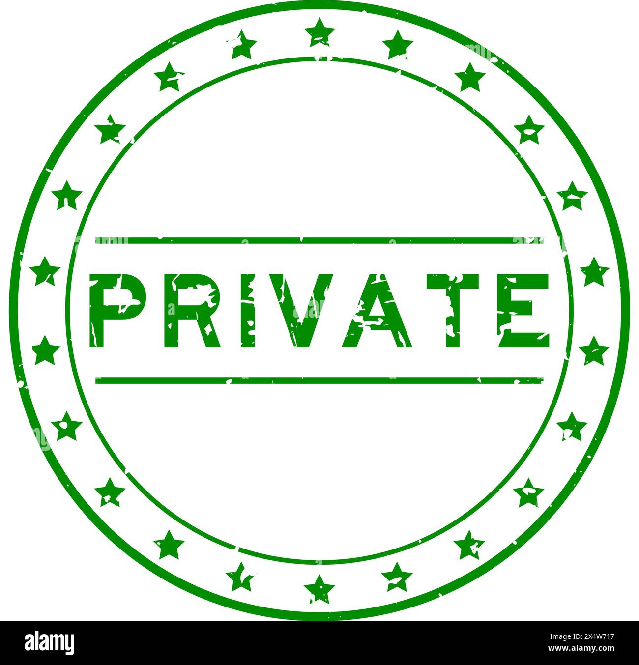 Grunge green private word round rubber seal stamp on white background Stock Vector Image & Art ...