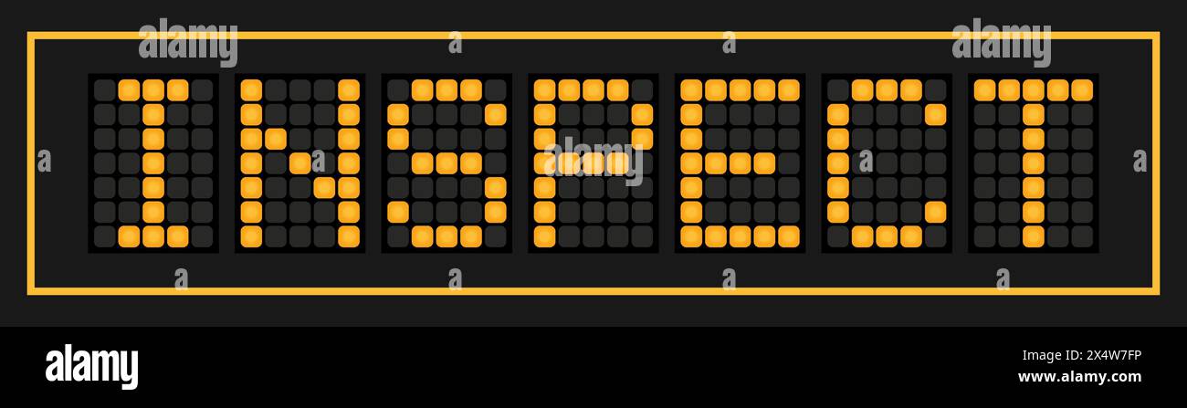 Orange color led banner in word inspect on black background Stock ...