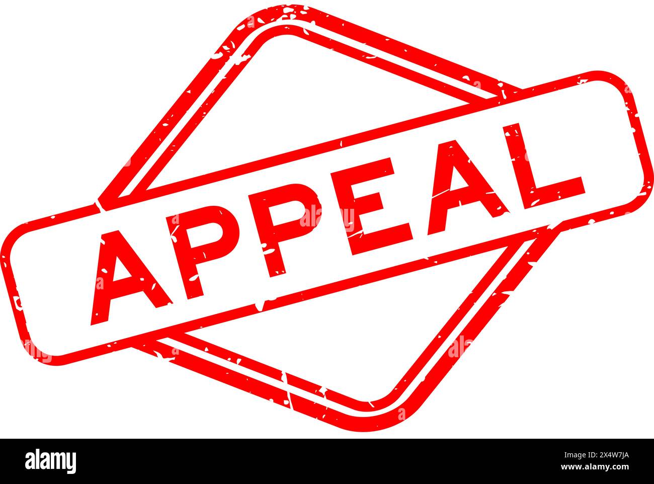 Grunge red appeal word rubber seal stamp on white background Stock ...