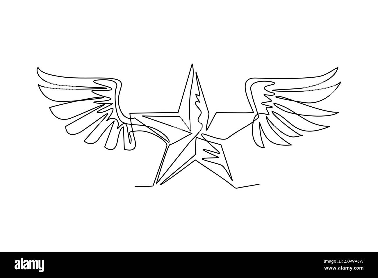 Winged star symbol Black and White Stock Photos & Images - Alamy