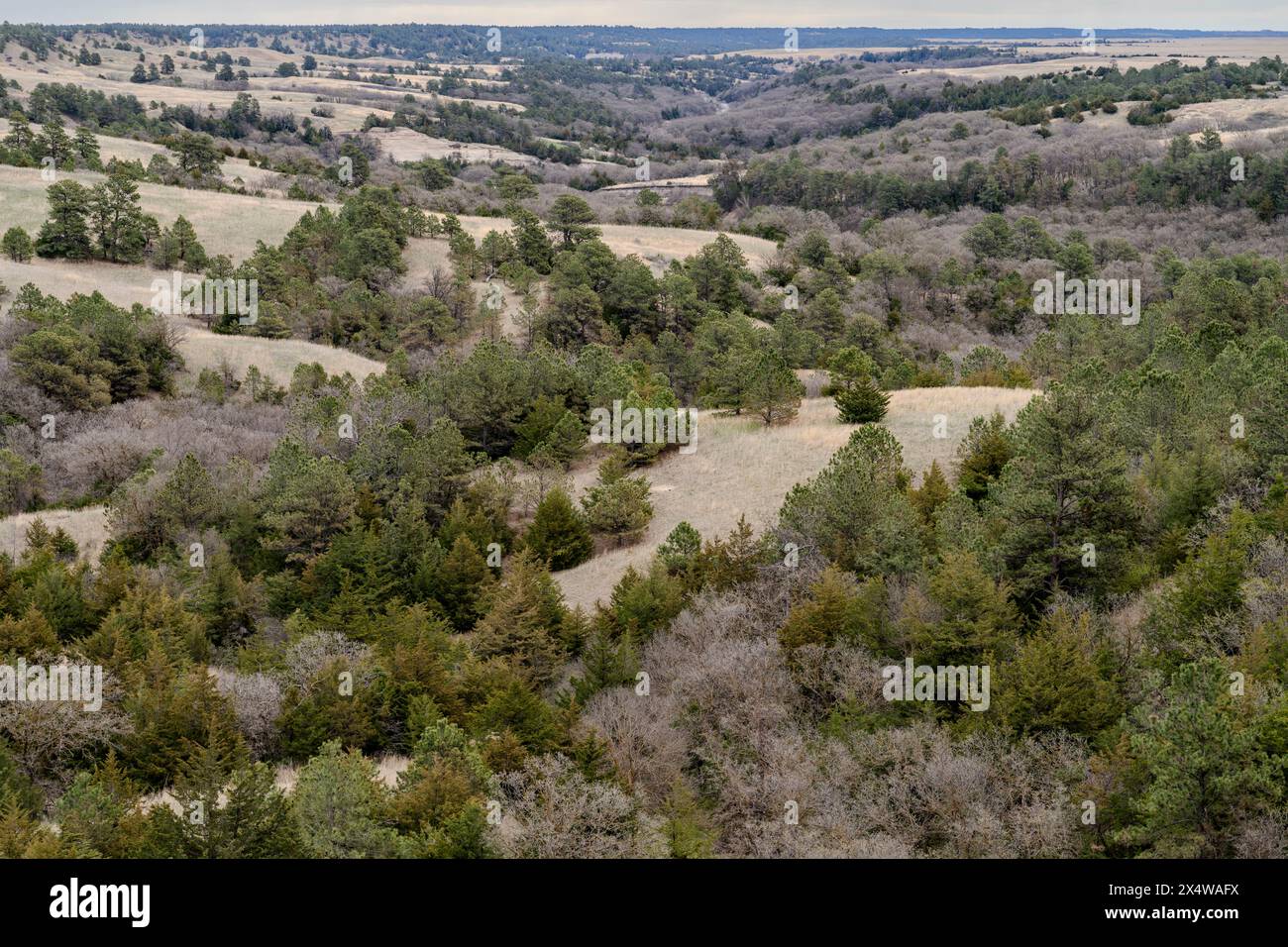 The valley of the Niobrara River in Fort Niobrara National Wildlife ...