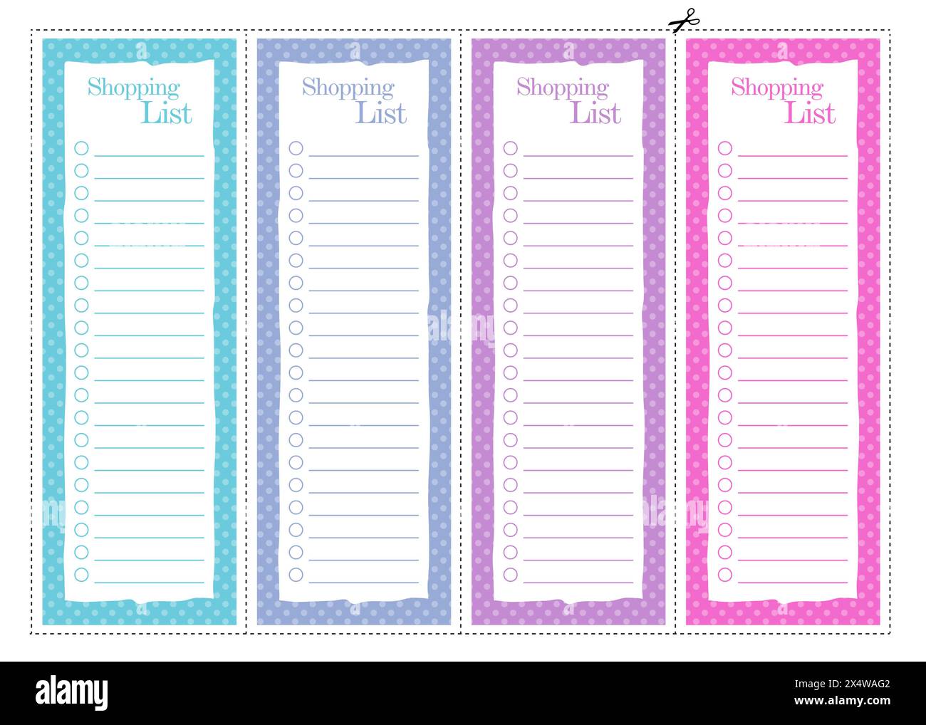 Shopping check list paper Stock Vector Images - Alamy