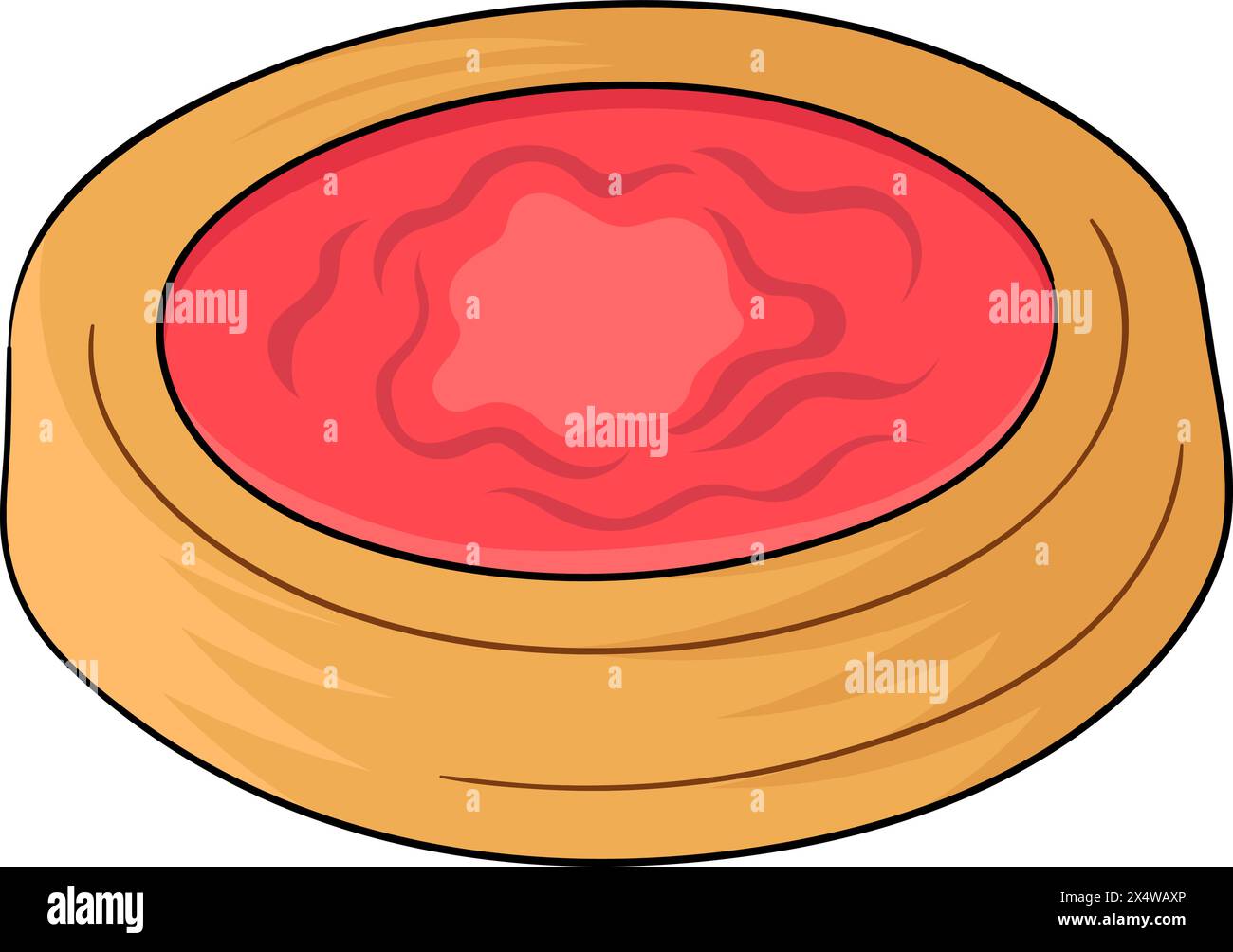 food illustration images, pie cookies with strawberry jam topping ...