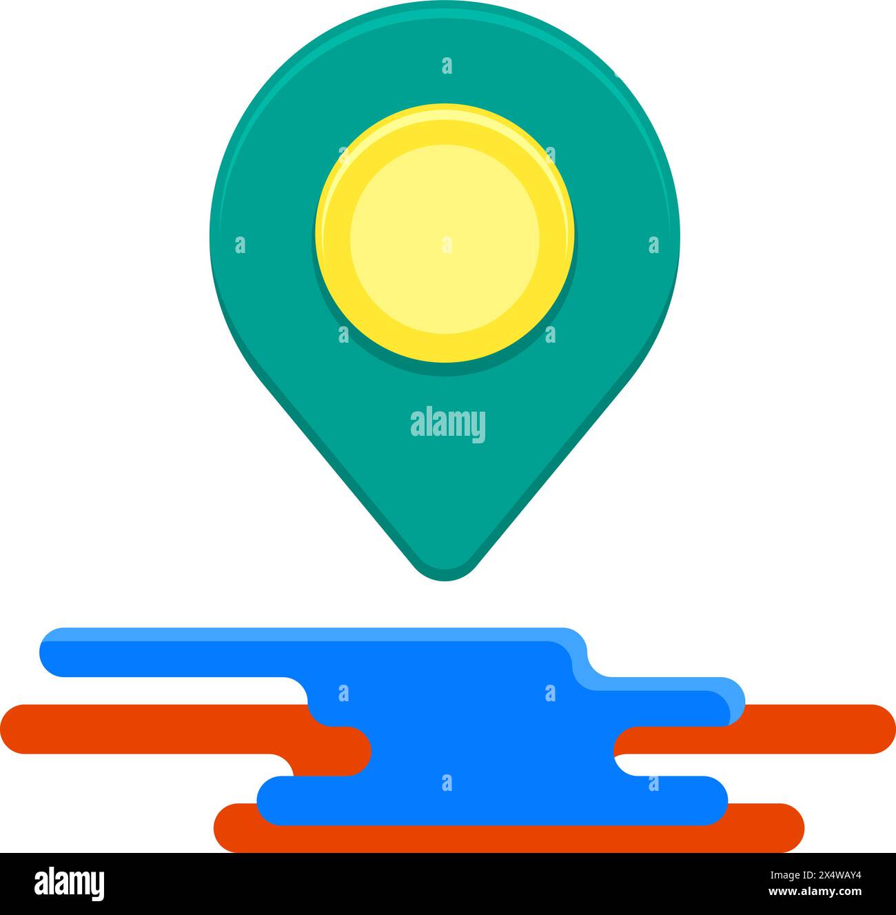 illustration of location icon, location pin, destination address ...