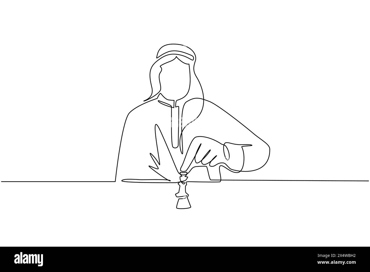 Single one line drawing strategy, leadership and management concept ...