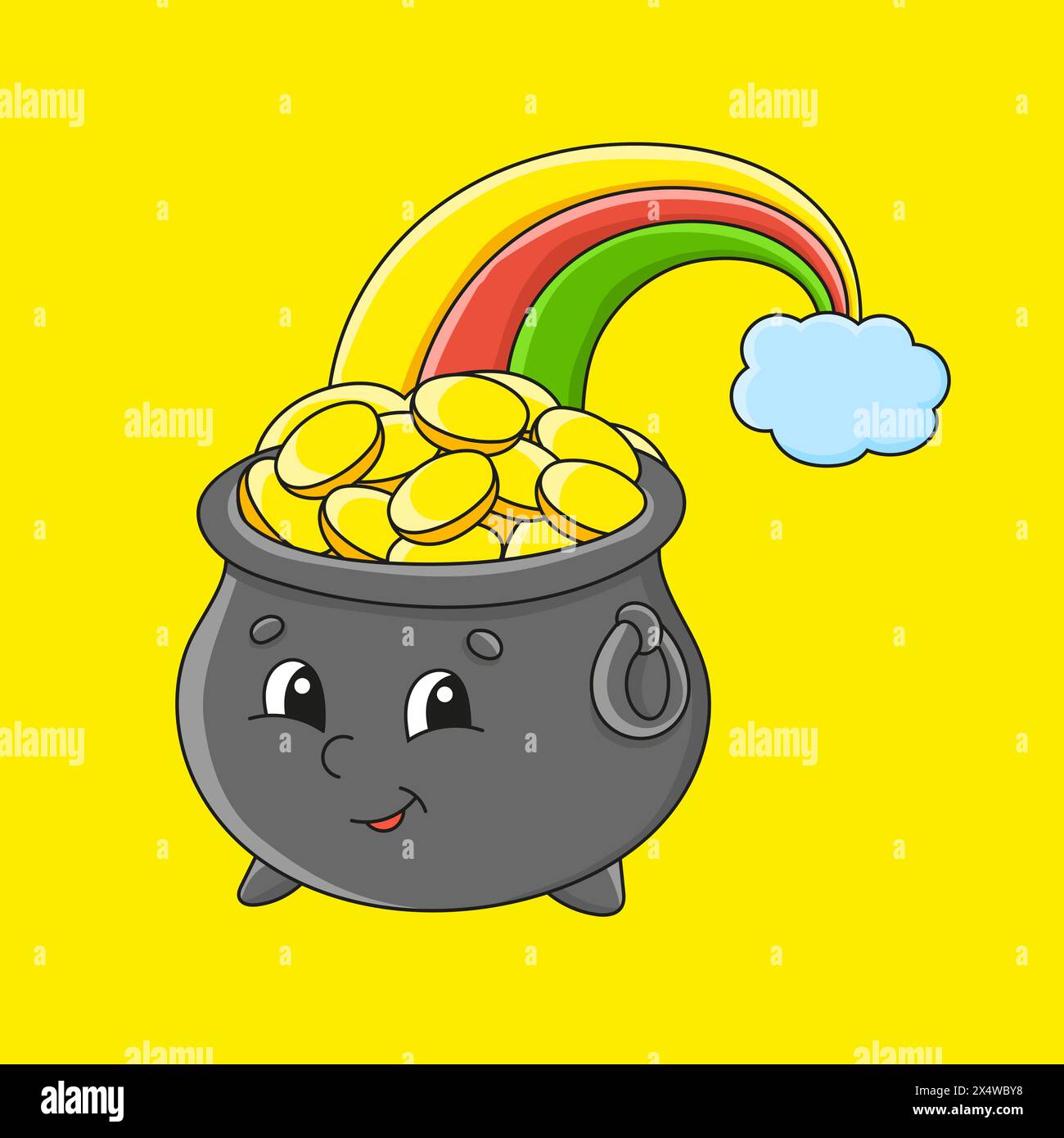 Cute character. Template for your design, books, stickers, cards ...