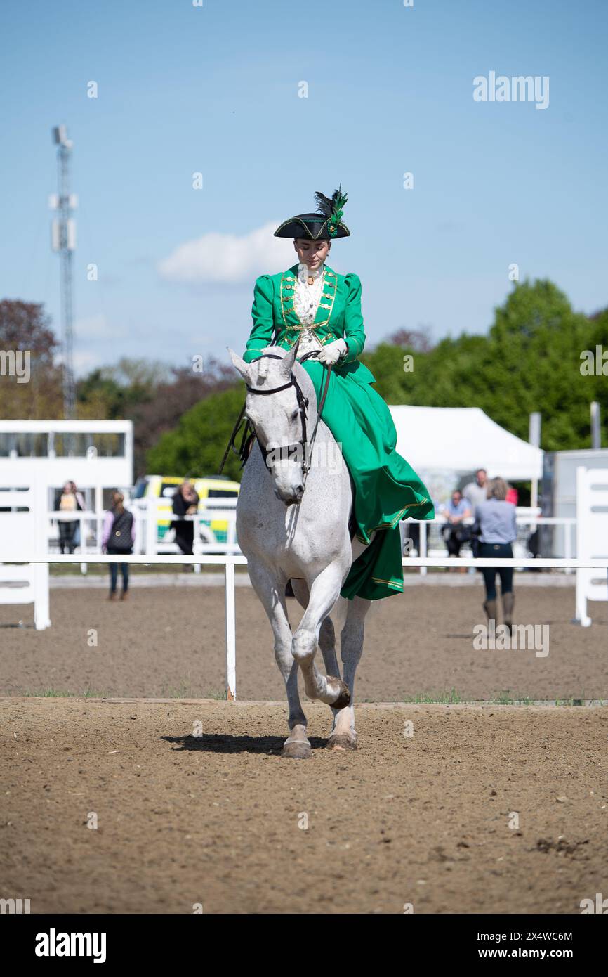 Windsor, Berkshire, UK. 5th May 2024. The elegance of riding side ...