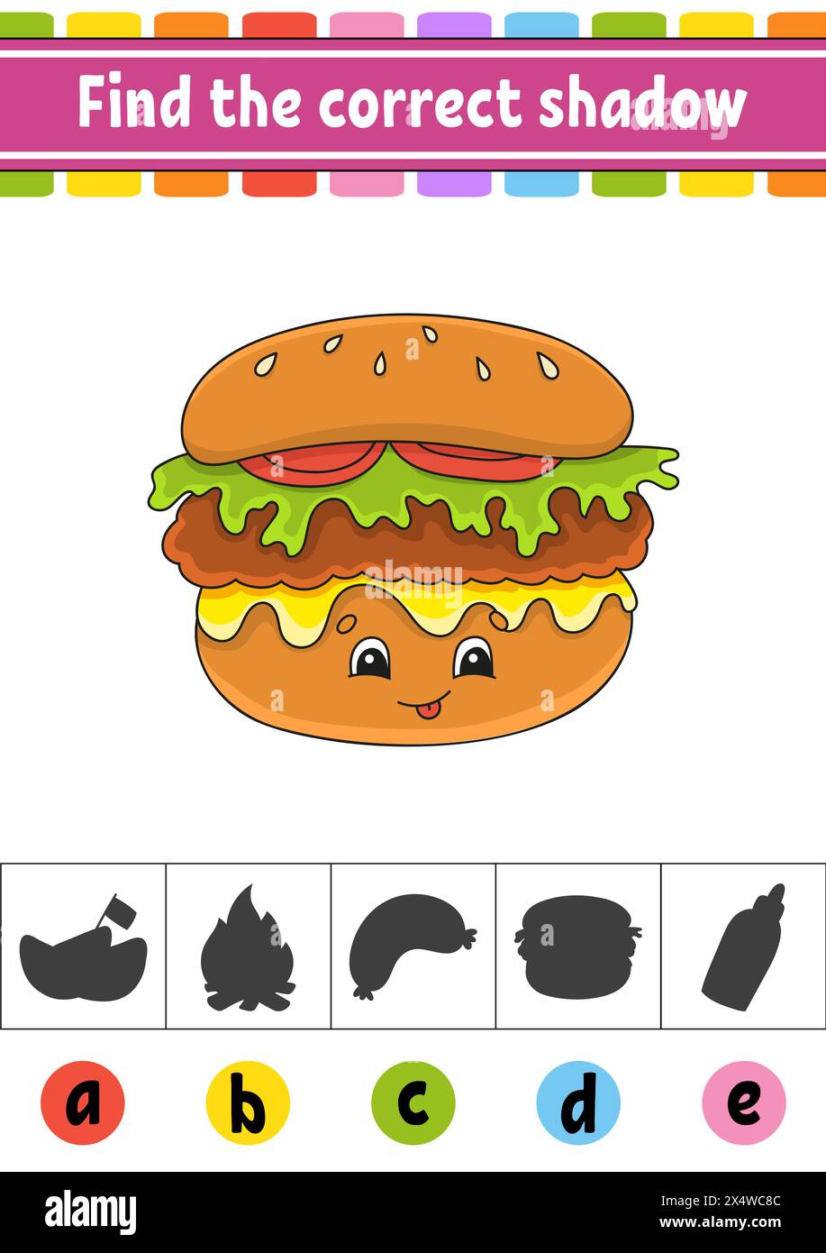 Find the correct shadow. Education developing worksheet. Activity page ...