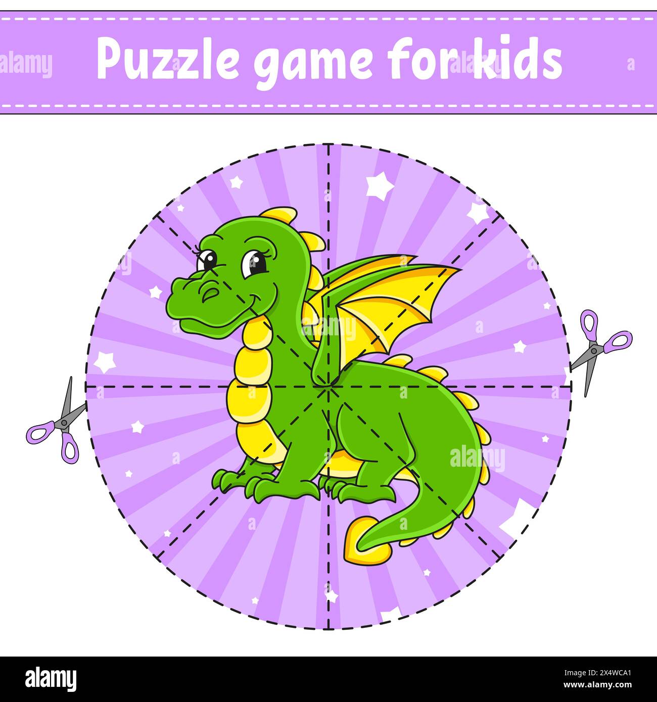 Cut and play. Round puzzle. Logic puzzle for kids. Activity page ...