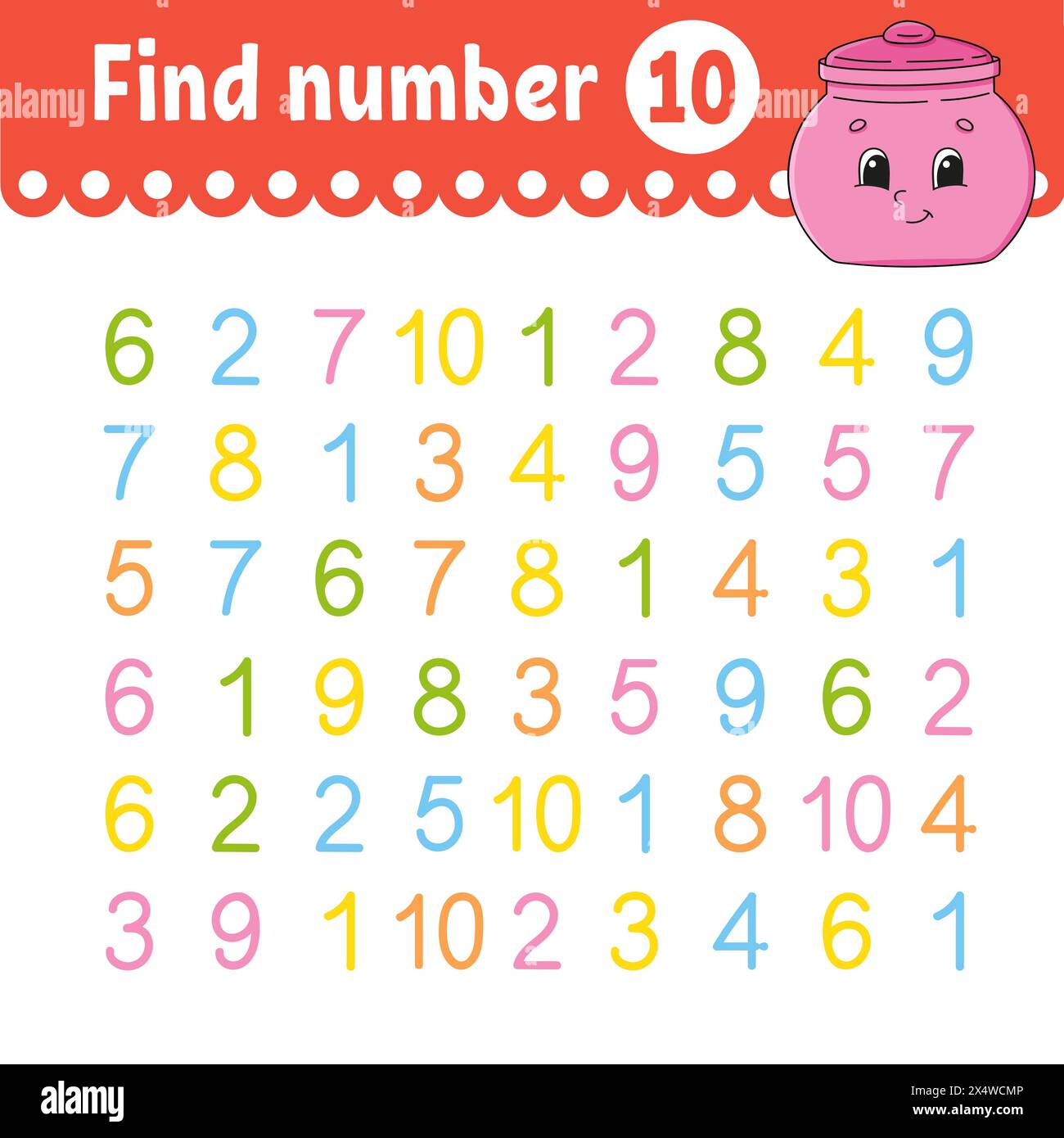 Find number. Education developing worksheet. Activity page with ...