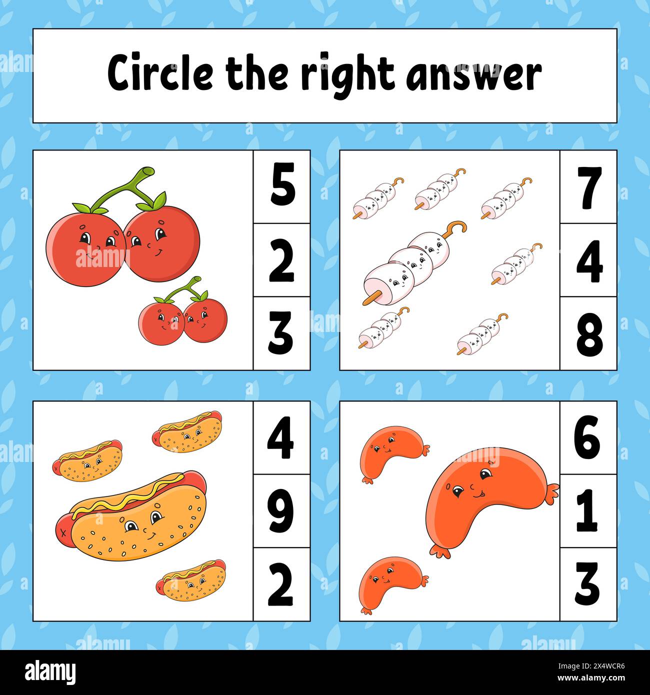 Circle the right answer. Education developing worksheet. Activity page ...