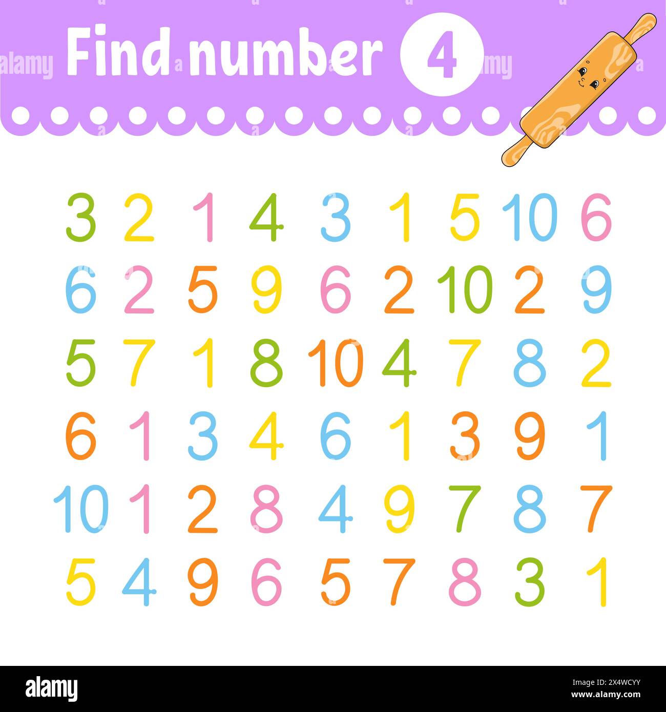 Find number. Education developing worksheet. Activity page with ...