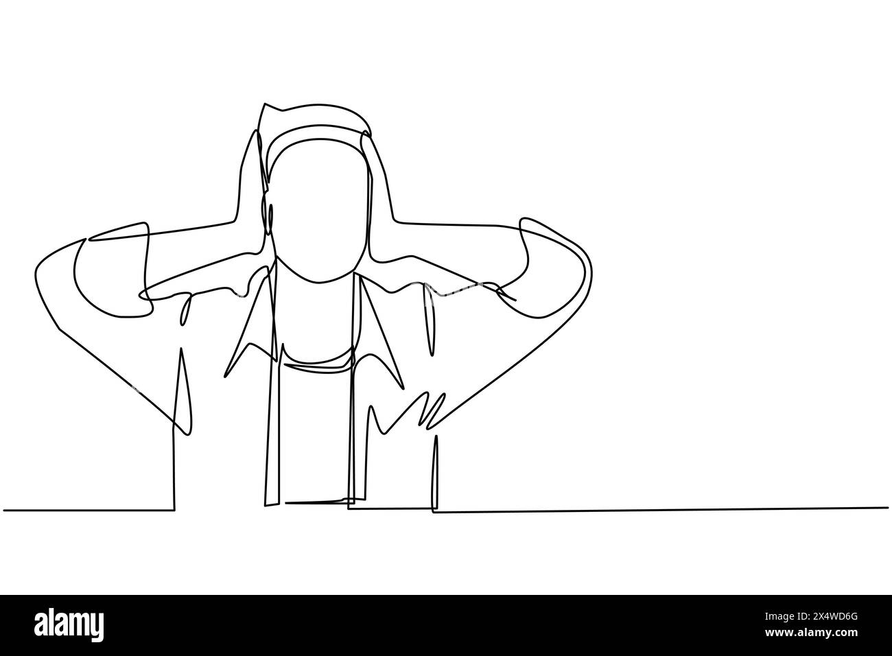 Businessman covering face hands Stock Vector Images - Alamy