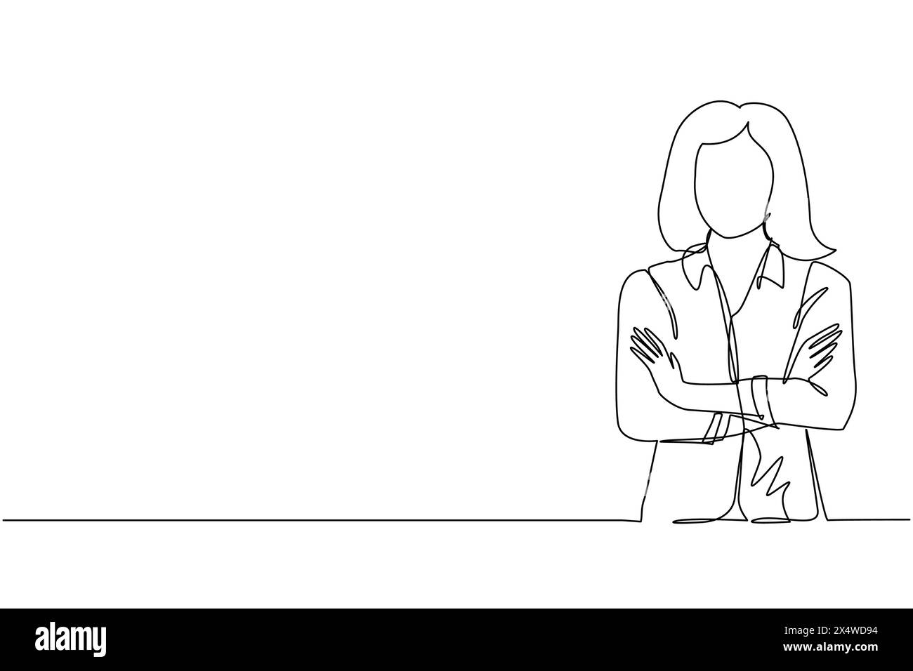 Crossed Arms Drawing Female