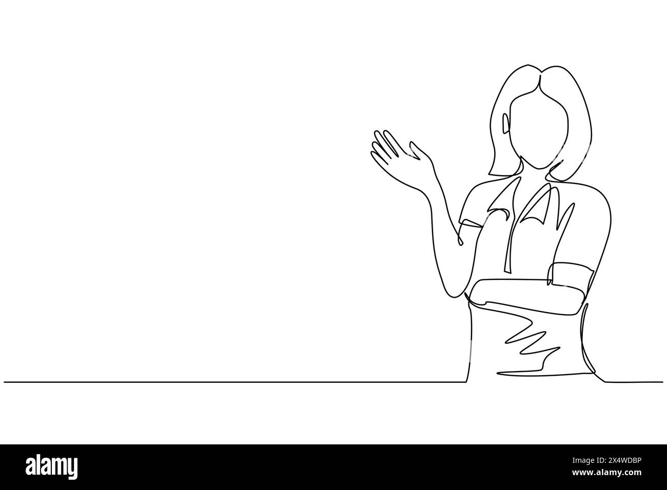 Portrait confident businesswoman pointer Black and White Stock Photos ...