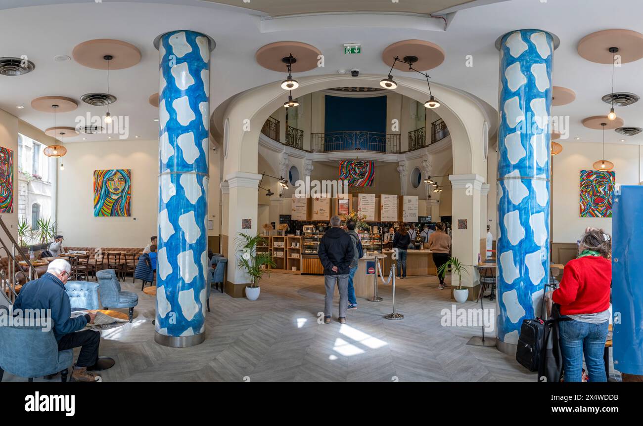 Nîmes, France - 04 17 2024: Interior view of Bloch building decorated ...