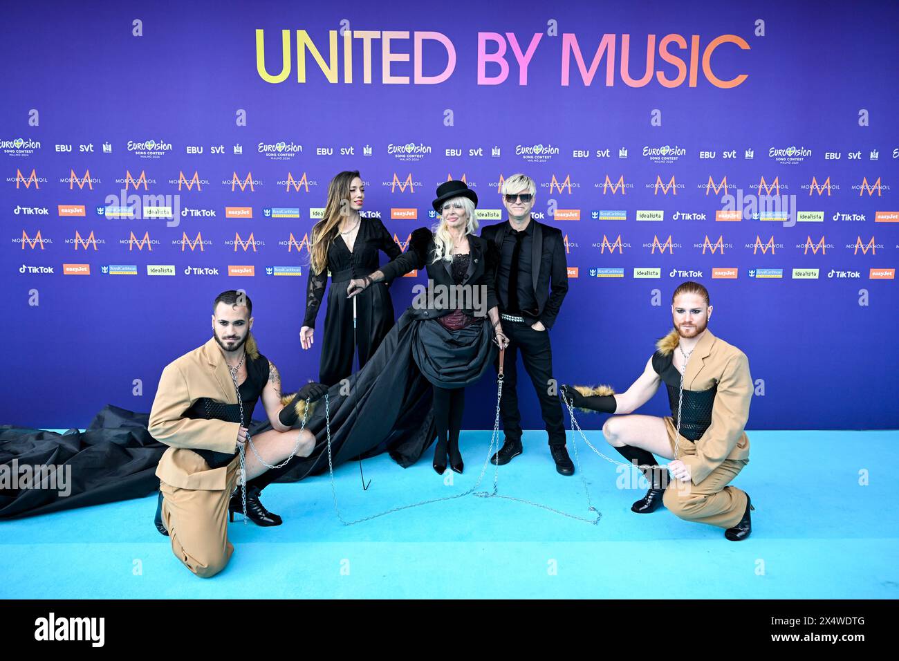 MALMÖ, SWEDEN 20240505Nebulossa representing Spain poses on the ...