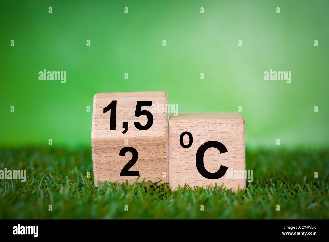 Global warming reduction icon. A rotating wooden cube with the symbol ...
