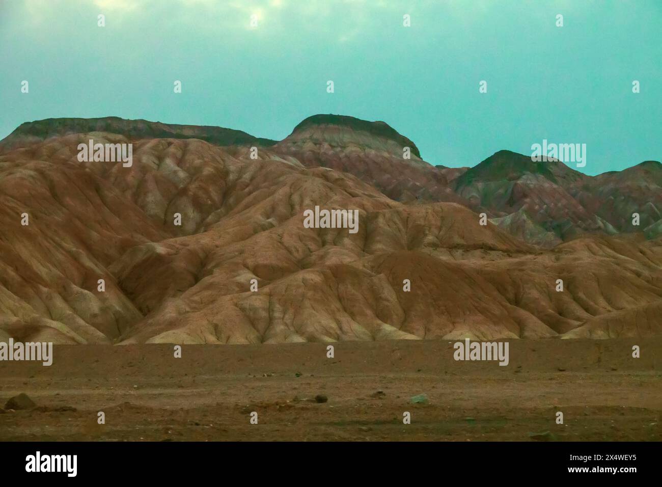Badland, loessland (intricately dissected relief of desert and semi ...