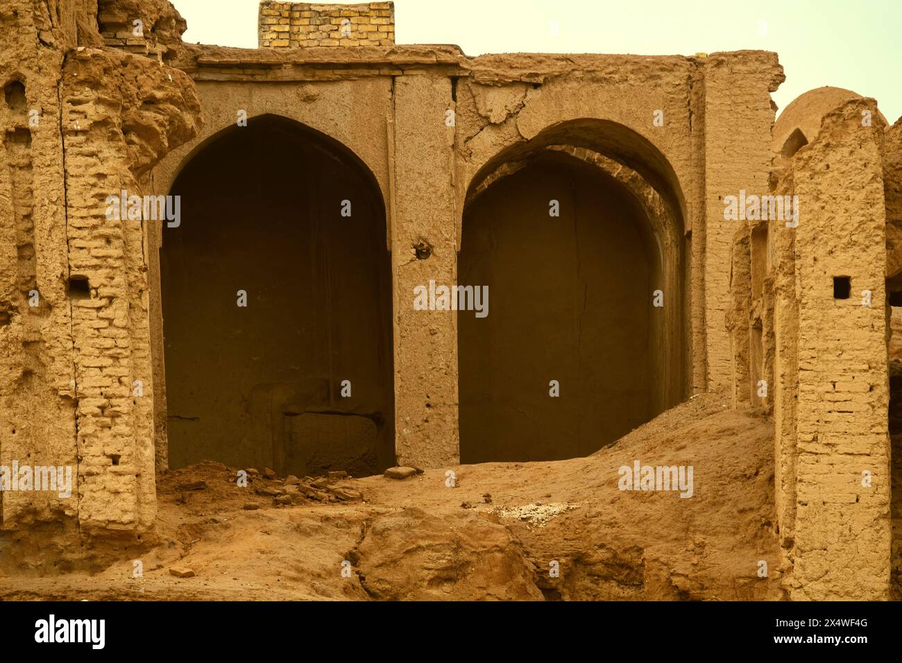 Yazd, Iran - December 28, 2022: Oriental architecture. An old building ...