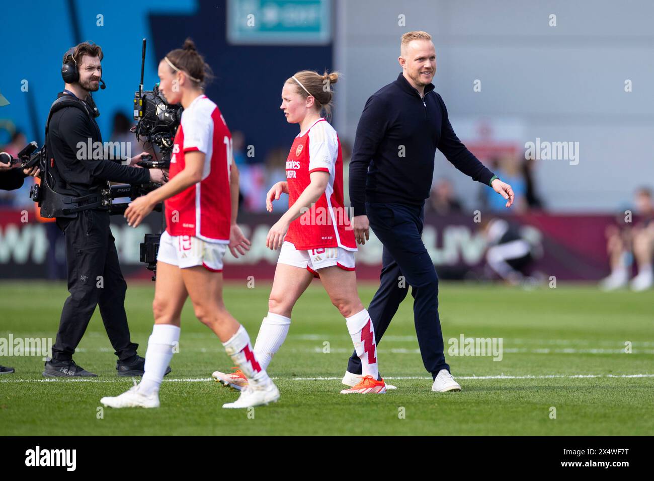 Arsenal manager Jonas Eidevall at full time during the FA Women's Super ...